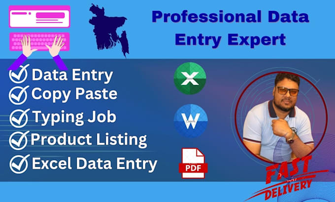 Professional data entry web research and copy paste expert by Kabir ...