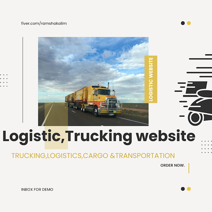 Create logistics, trucking,moving company website by Ramshakalim | Fiverr