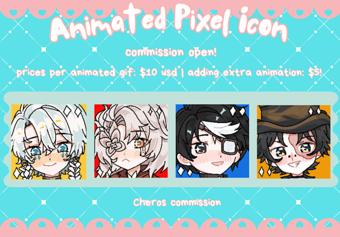 Draw high quality anime style icon for profile picture by Cherosu | Fiverr