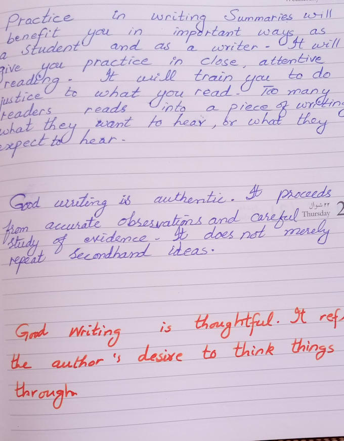 Handwrite your notes and letters by Mariindus | Fiverr