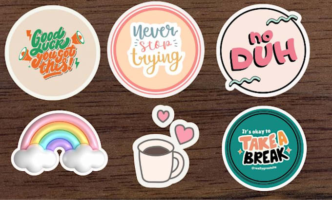 Create typography stickers or badges designs for your brand by Designs ...