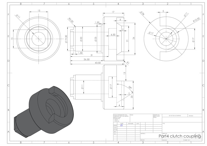 Make technical drawing sheet of 2d and 3d model in solidworks by Jds ...