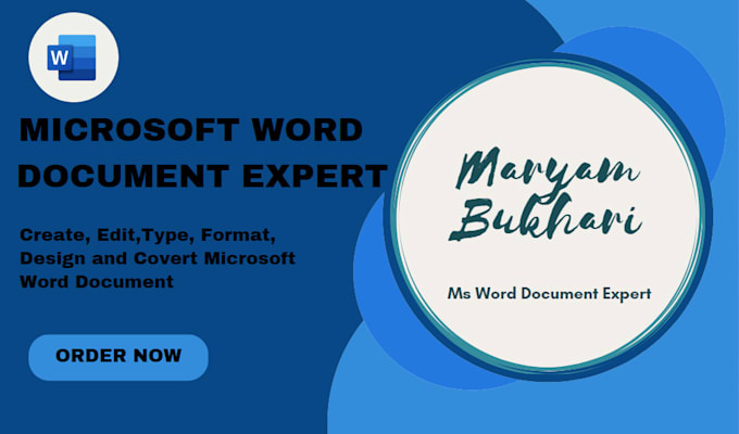 Create , type, format, edit, covert microsoft word documents by Maryam ...