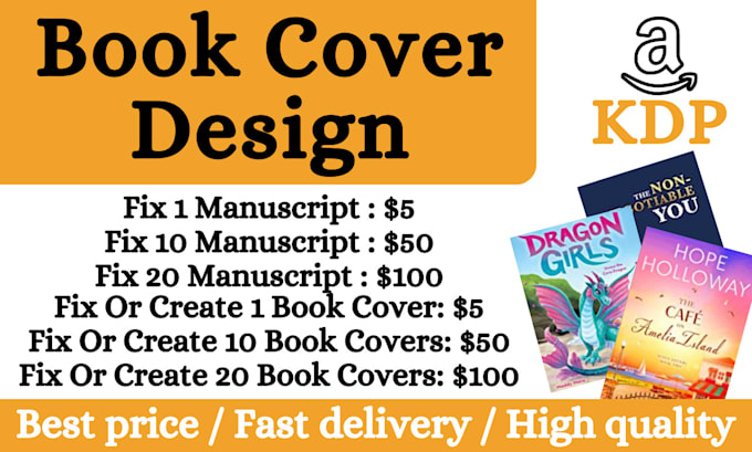 Design or edit your book cover and manuscript by Redasghir | Fiverr