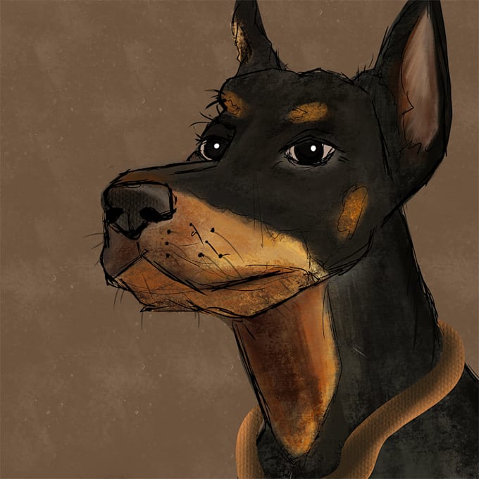 Create a cartoonish portrait of your dogs by Zyrillmicosa | Fiverr