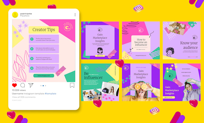 Design creative instagram carousel post infographics fb ads by ...