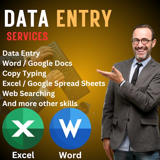 Do data entry work in excel and word, copy typing, web research by Datamagician786 | Fiverr
