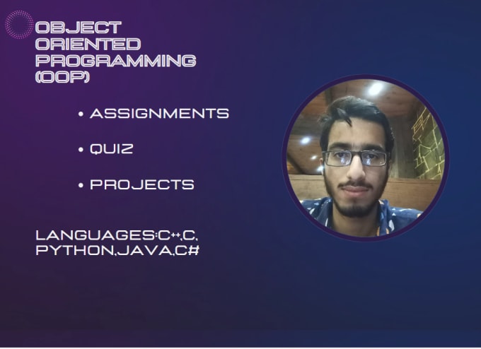Do Object Oop Tasks In C C Plus Plus C Sharp Python Java Javascript By Mustafarizwa365 Fiverr