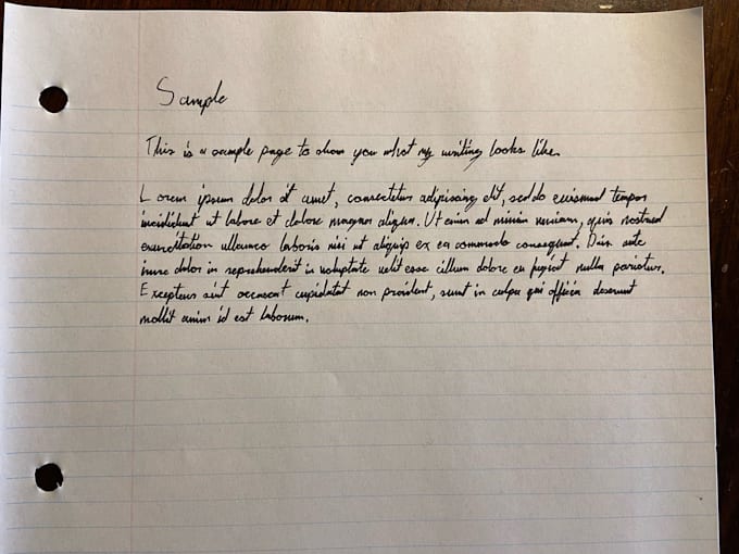 Handwrite letters and documents by Winter_olson | Fiverr