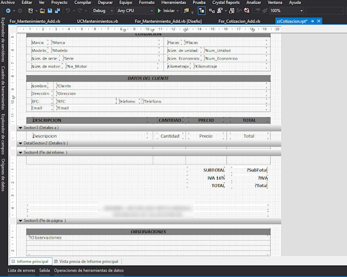 Design your crystal reports by Leret_83 | Fiverr