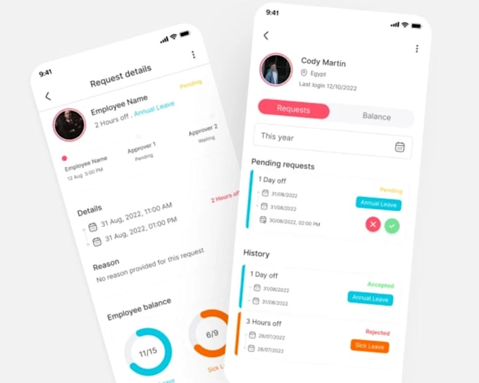 Develop employees pto and leave tracker app and employee management app ...