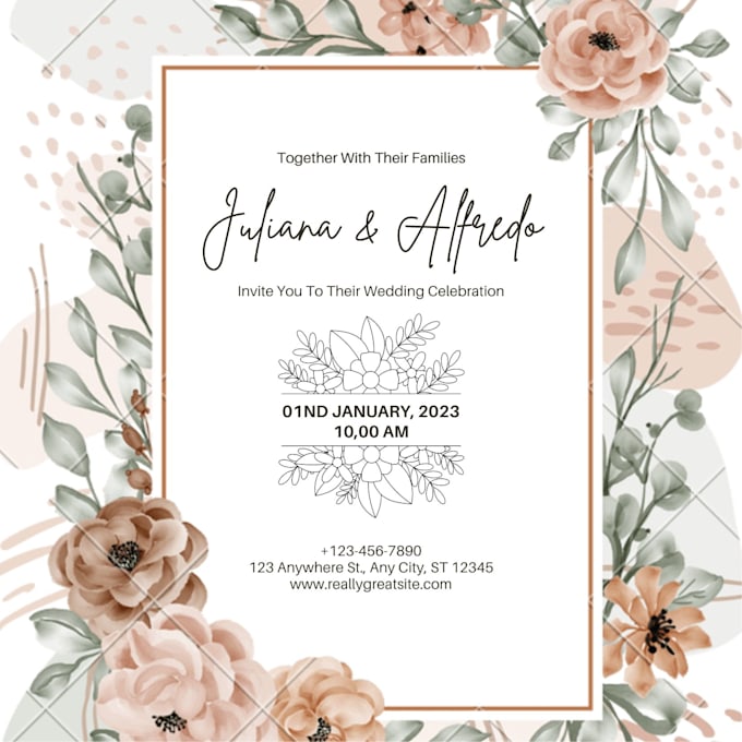 Design nice wedding invitation and menu by Salehpato | Fiverr