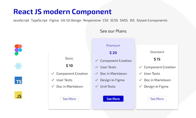 Create React Js Component With Javascript Or Typescript By Barroslucas