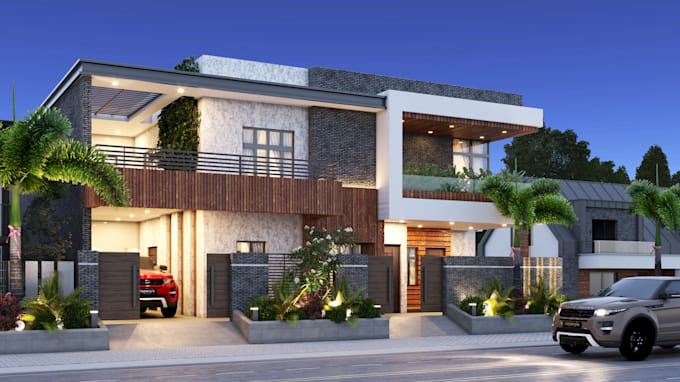 Create 3d and render realistic exterior, houses by Desgin_hub | Fiverr