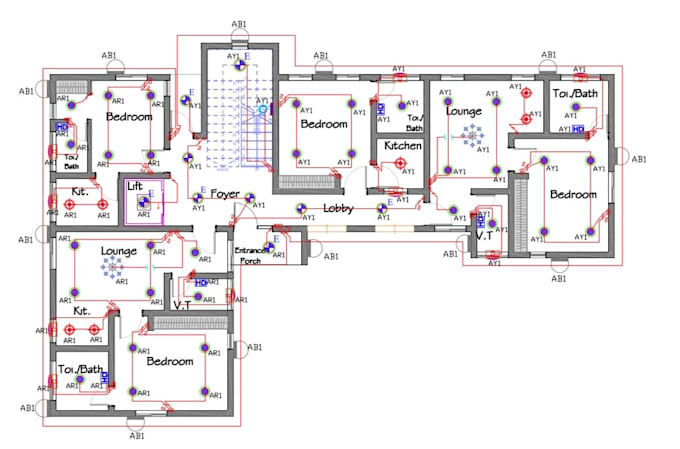 Mep work on your dwg drawings like electrical and plumbing s by ...