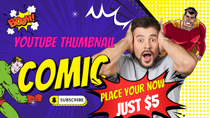 Design comic or cartoon youtube thumbnail just in 15 minutes by ...