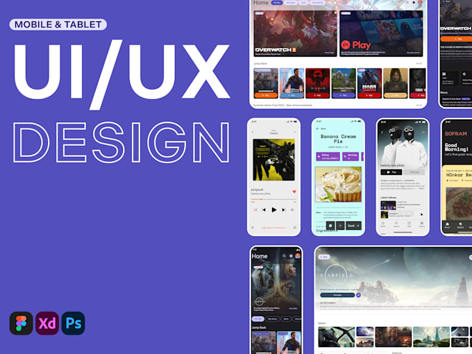 Design clean and modern phone and tablet ui ux in figma by Oomert | Fiverr