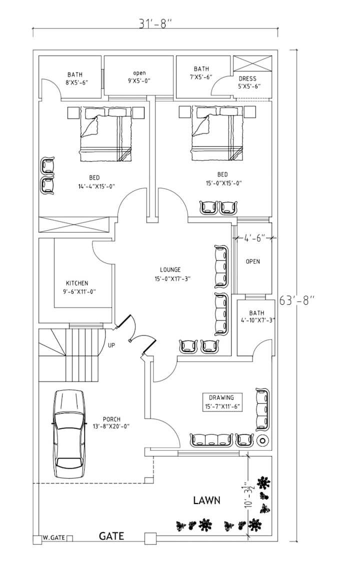 Create architectural full set drawings and your house layout by ...