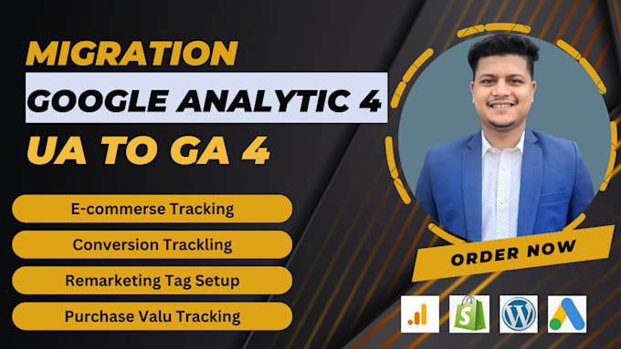 Setup and migrate up to ga4,google analytics 4 and ads conversion tracking by Arobe_nisha | Fiverr