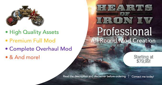 Create a perfect hearts of iron 4 mod for you by Wondyyi | Fiverr