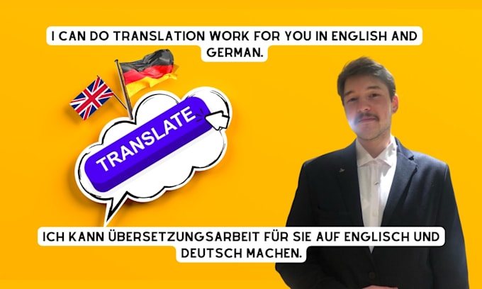 Provide a clear and understandable english german translation for your ...