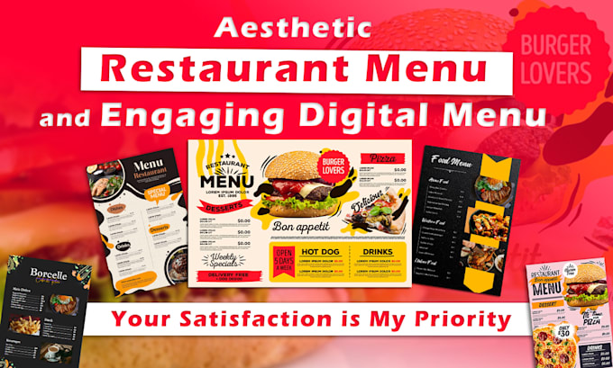 Design aesthetic restaurants food menu and digital menu by Hiroqahmed ...