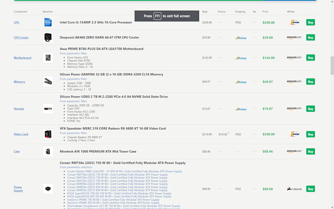 Help you build your pc and find the parts online by Precisionbuilds ...