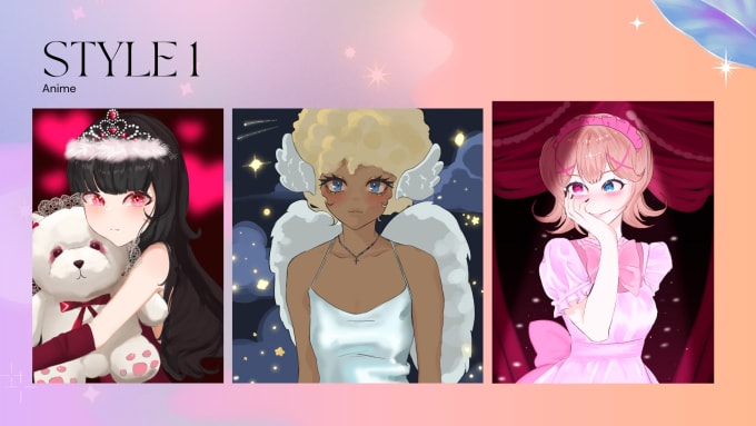 Draw you or your oc in different art styles by Chynnalicuanan | Fiverr
