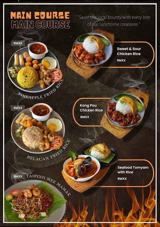 Make ur restaurant menu design look perfectly just you like by ...
