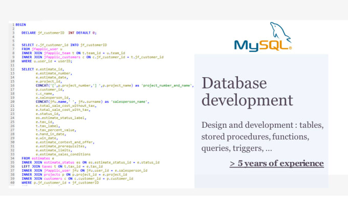 Create Mysql Queries Functions And Stored Procedures By Djodjow974 Fiverr