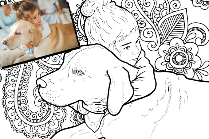 Draw a custom coloring page by Yana_berezivska | Fiverr
