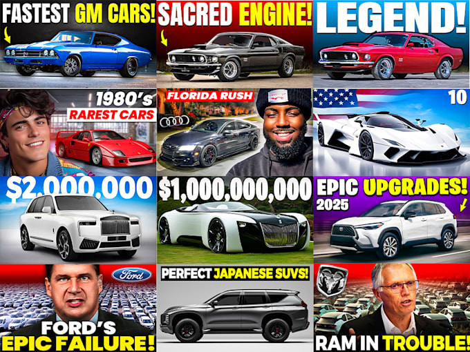 Create stunning car youtube thumbnail that boost your ctr by ...