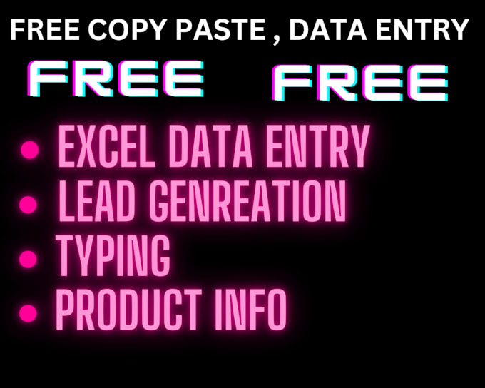 Do free copy paste data entry and other realted task by Ashuhai | Fiverr
