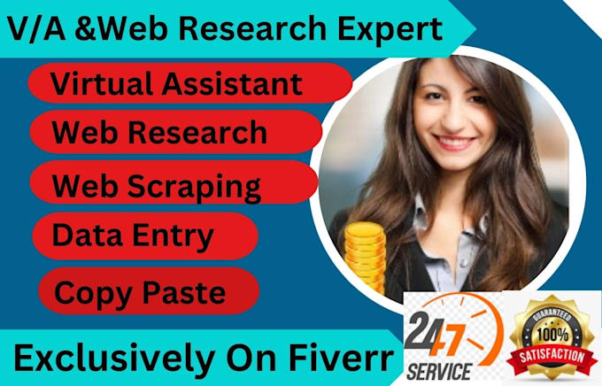 Be your virtual assistant for data entry web research by Moriom07 | Fiverr