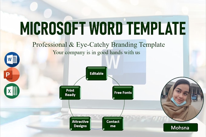 Design editable microsoft word template for your business by Mohsna ...