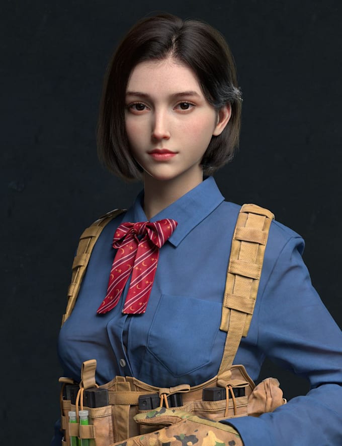 3d model 3d character model game character 3d metahuman cartoon ...