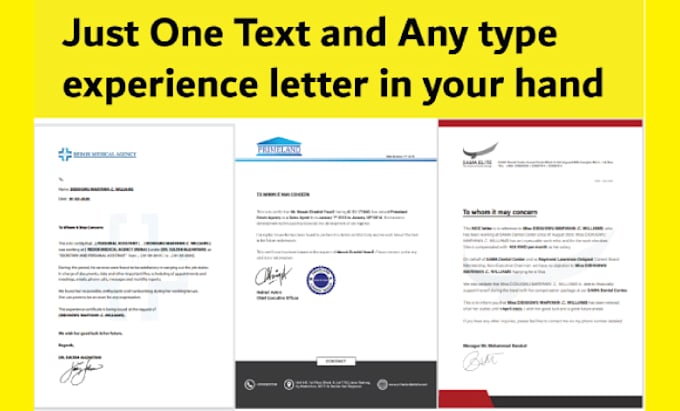 Cv resume and any type of experience letter with sign stamp by ...
