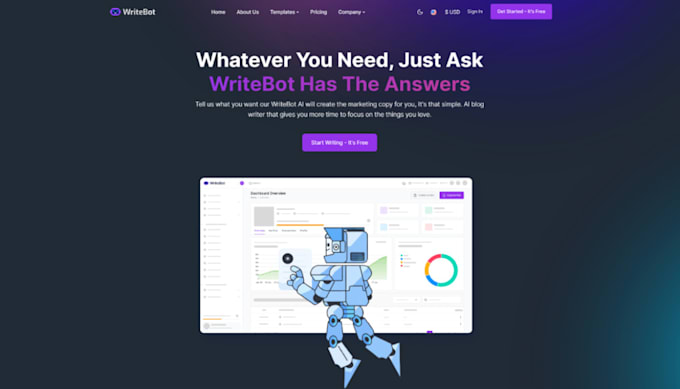 Build a saas ai content text and image generator platform by Cryptobond | Fiverr
