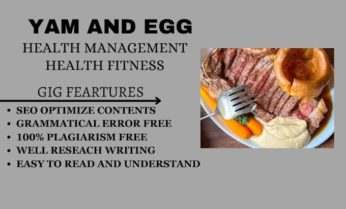 Cook yam and egg for daily meal health management by Cassey_12 | Fiverr