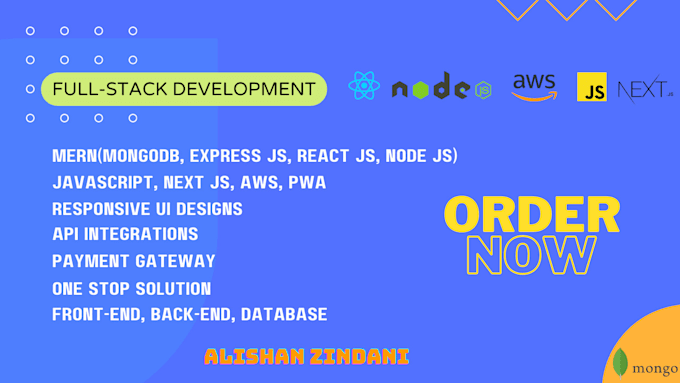 Develop a responsive full stack mern, next js, pwa by Shan_zindani | Fiverr