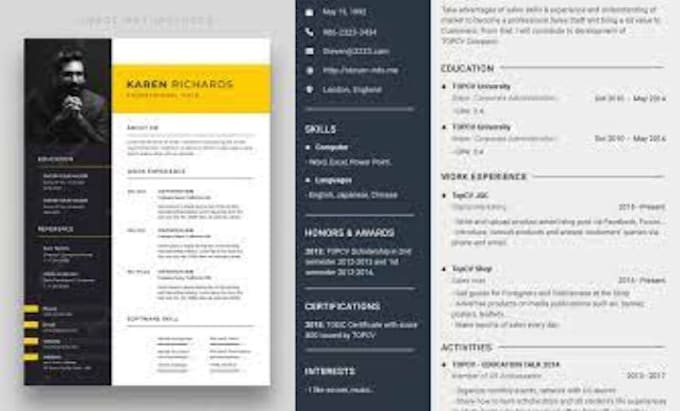 Make a professional cv by Fatimaasghar239 | Fiverr