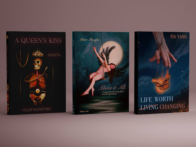 Hand paint custom book cover art using digital oil paint by Pain_and ...