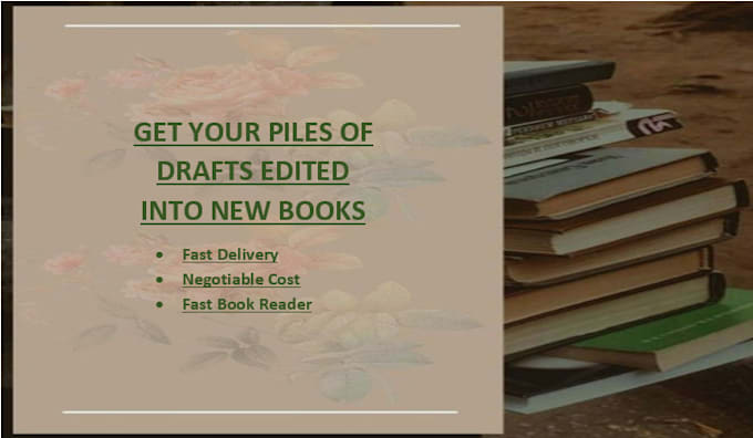 Read, edit and review your books by Sanaan07 | Fiverr