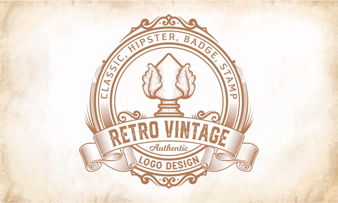 Design unique and awesome retro vintage logo with hand drawn ...