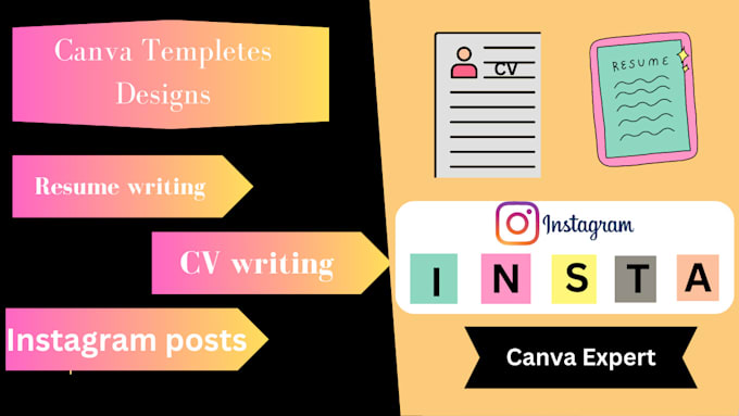 Create instagram posts,cv,resume template design on canva by Aishastudio1 | Fiverr
