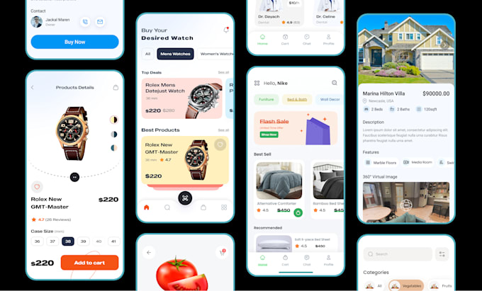 Do awesome mobile app ios and android ui ux with figma, xd by Masudrana456 | Fiverr