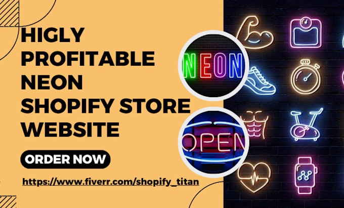 Design highly profitable neon shopify store neon sign lighting led neon ...