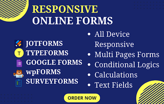 Create jotforms, google forms, type forms, wp forms, surveys by ...