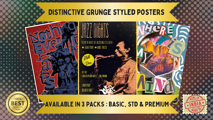 Make grungy posters for your next gig by Nirupammudoi | Fiverr