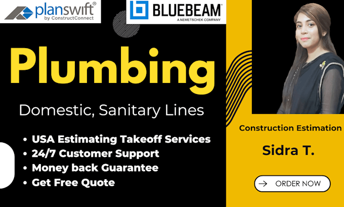Provide plumbing takeoff and cost estimation for all types of buildings by Sidra_estimator | Fiverr